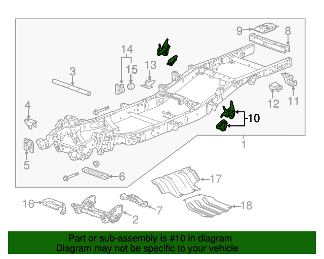 19256643 GM Rear Passenger Side Spring Front Hanger | GM Parts Store