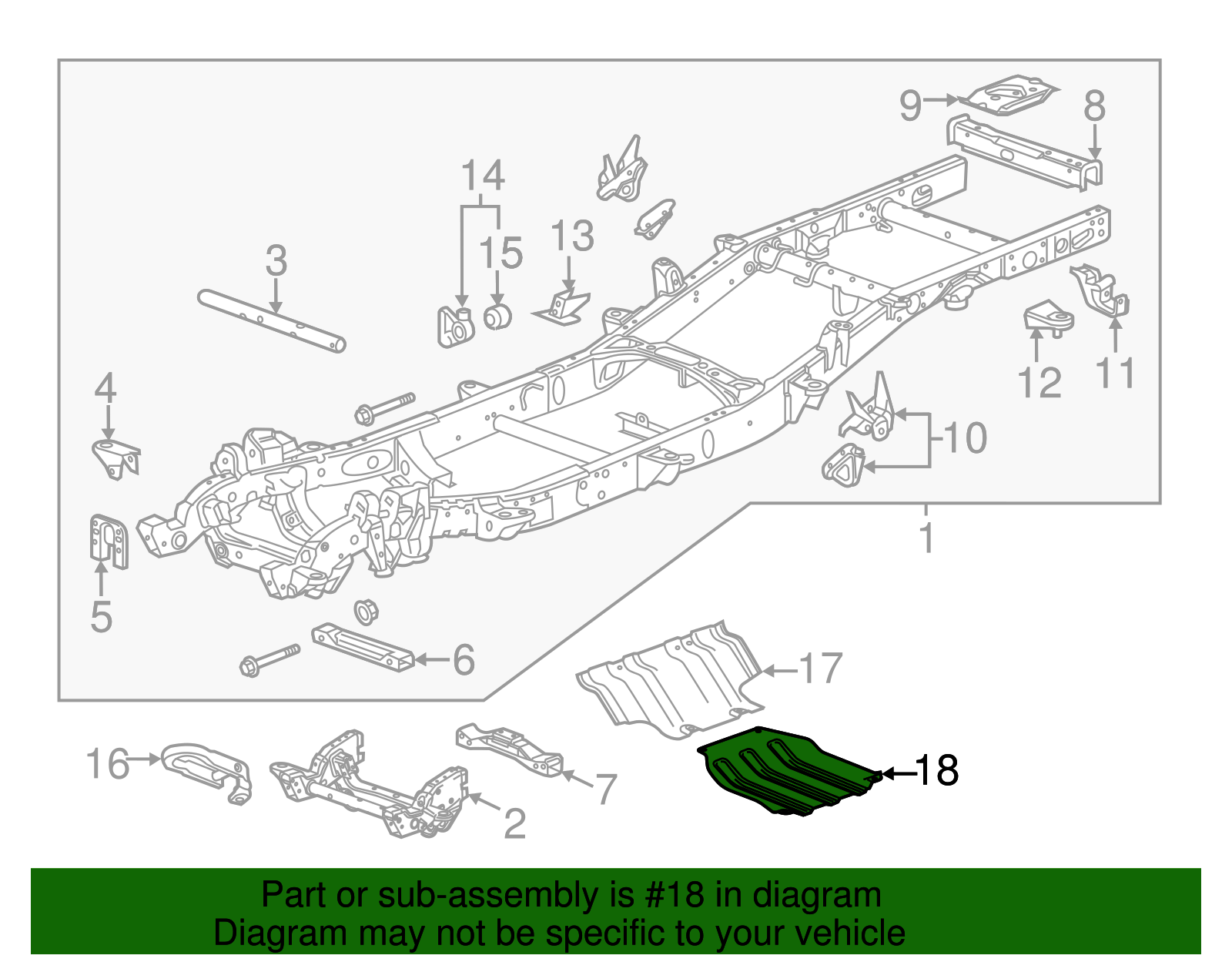 2011-2019 GM Underbody Skid Shield 25871125 GM | GMPartsDirect.com