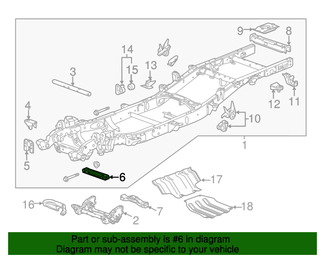 2011-2019 GM Drivetrain and Front Suspension Frame Front Crossmember ...