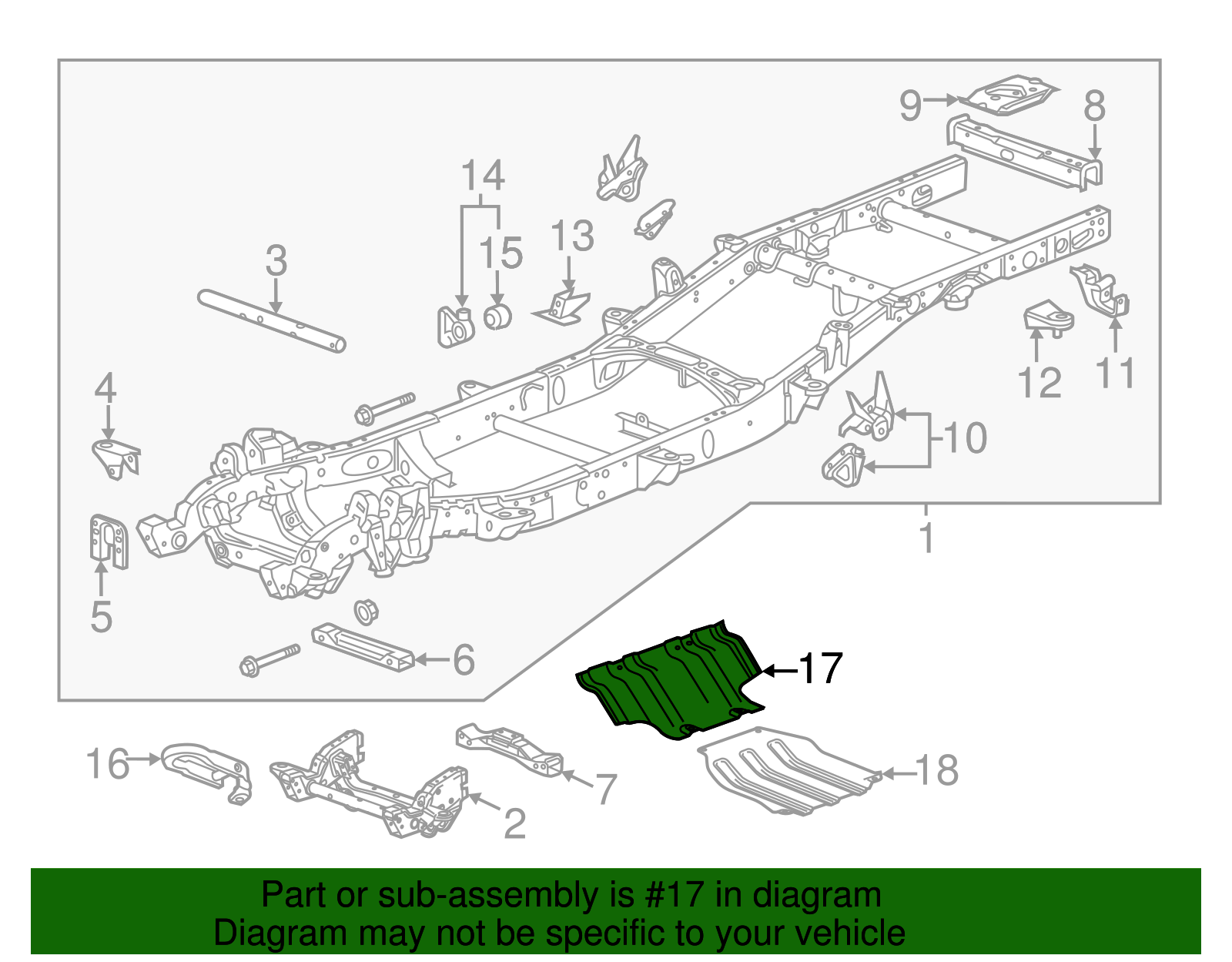 2011-2019 GM Engine Splash Shield 84061009 GM | GMPartsDirect.com