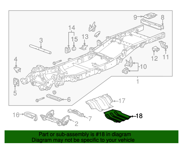 2011-2019 GM Underbody Skid Shield 25871125 GM | GMPartsDirect.com