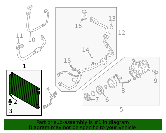 2021-2023 Genesis GV80 Condenser Assembly Cooler 97606-T6010 | OEM ...