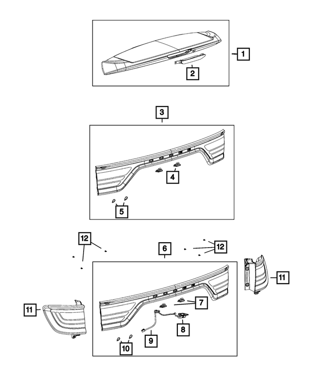 2014-2024 Dodge Durango Lift-Gate Lamp 68453659AC | Mopar Factory Parts