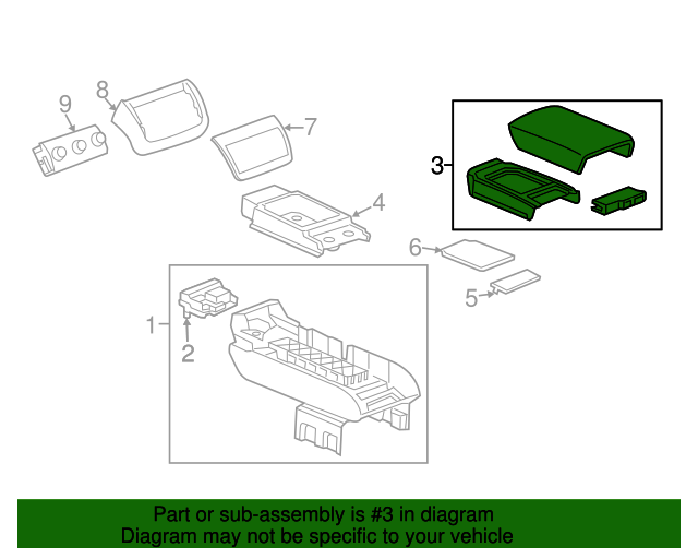 2008-2012 GM Armrest Assembly 22844186 | TascaParts.com