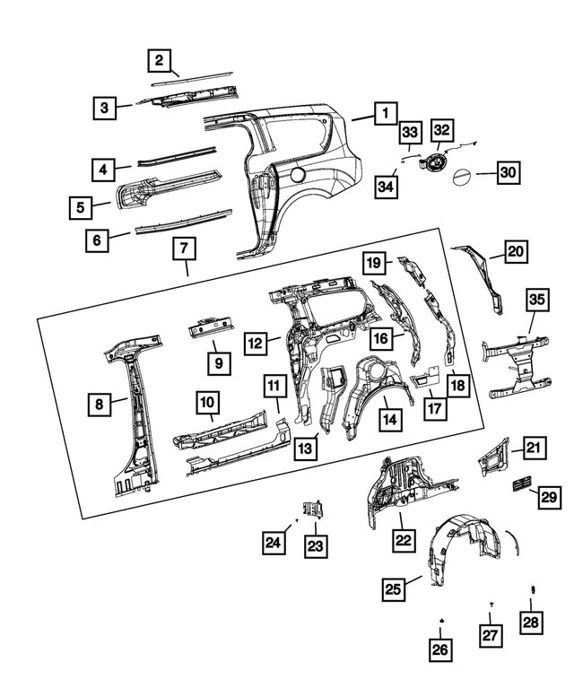 2022 Chrysler Fuel Filler Tube Housing 68280596AE | OEM Parts Online