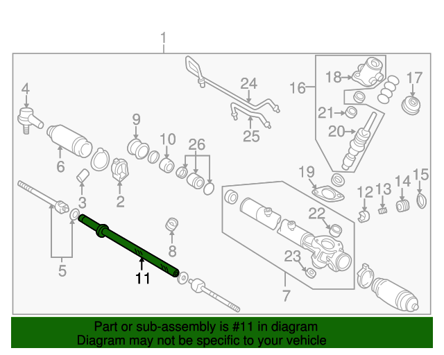 44204-33070 - Rack - 1992-2001 Toyota | OEM Genuine Toyota Parts