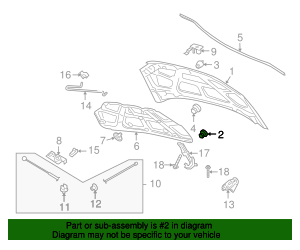 2004-2022 GM Hood Bumper 94580457 GM | FLOW