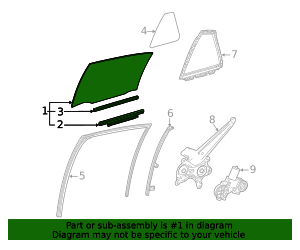 68103-62041 - Movable Glass - 2021-2022 Toyota Mirai | OEM Genuine ...