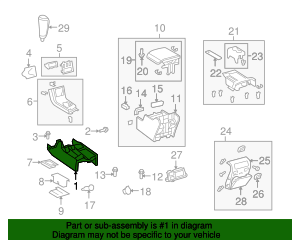 58811-0C080-C0 - Front Console - 2007-2022 Toyota | OEM Genuine Toyota ...