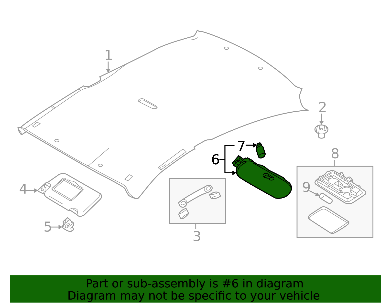 2020-2025 Nissan Map Lamp Assembly 26430-5TA6A | My Nissan Part