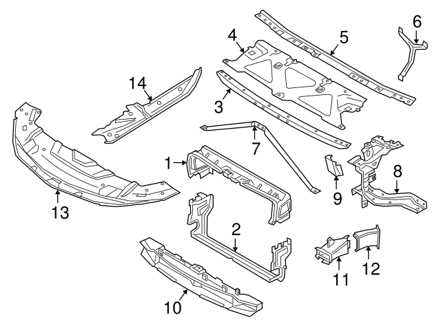 51-76-7-347-399 - Radiator Support Access Cover 2016-2019 BMW ...