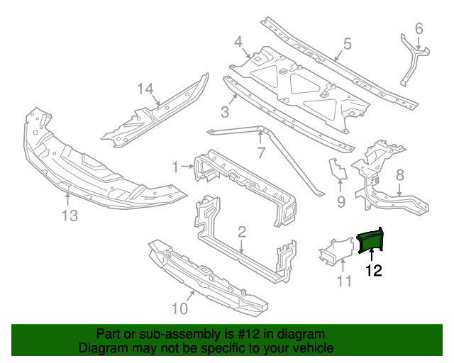 Genuine BMW 51-74-7-365-631 | Lower Duct | FREE Shipping on Most Orders ...