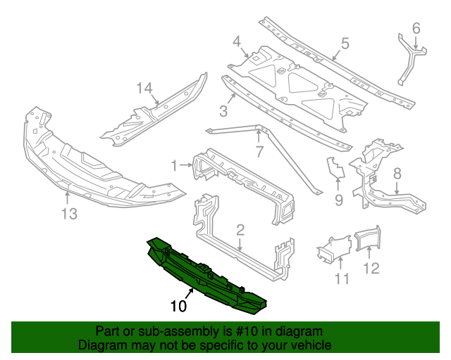 51-13-7-497-215 - Radiator Support Air Duct 2016-2019 BMW ...