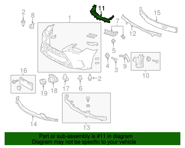 Lexus OEM Upper Absorber Part# 52143-24050 | OEM Vehicle Parts