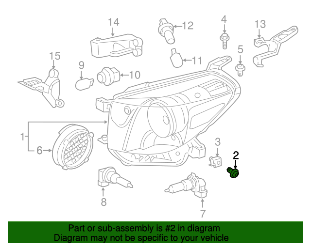 Tail Lamp Assembly Bolt - Toyota (90109-06382) | Toyota Parts