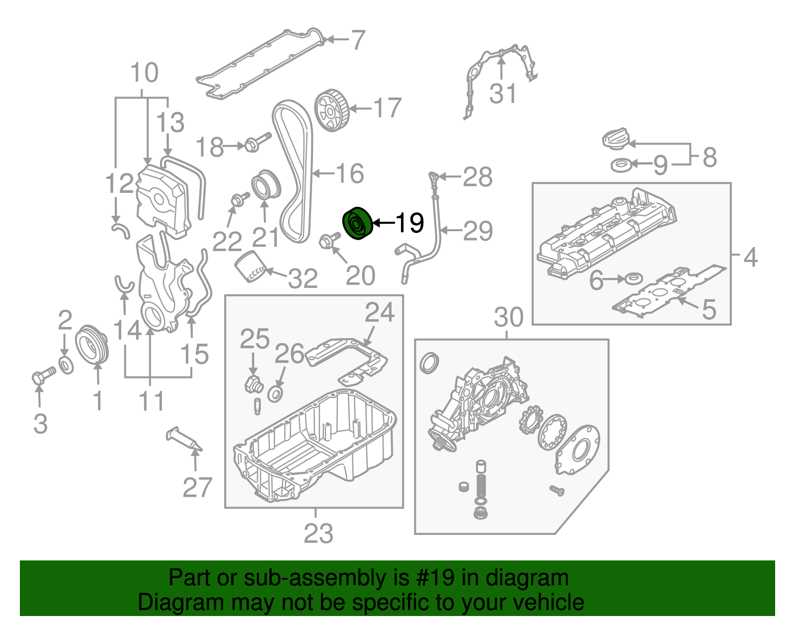 2004-2011 Kia | Idler Pulley | 24810-23050 | Kia Auto Parts
