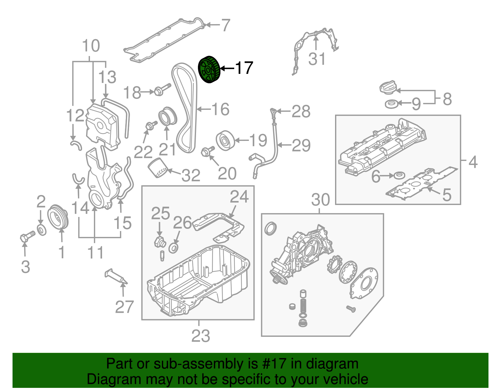 24350-23800 - Engine Timing Camshaft Sprocket 2004-2011 Kia | Kia.Parts ...