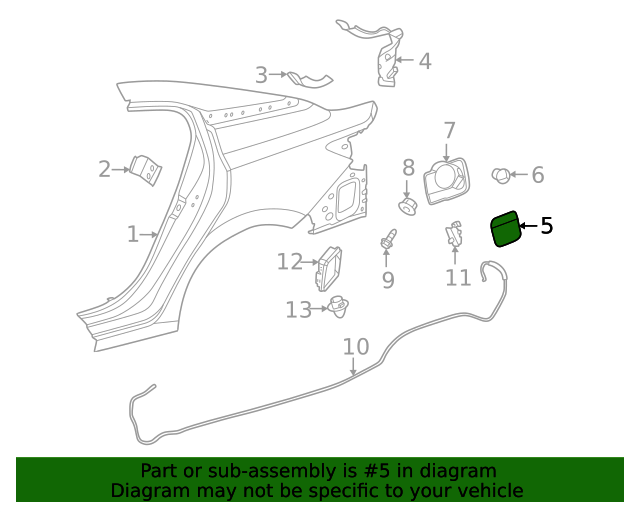 78832-6LB0H - Fuel Door 2020-2024 Nissan Sentra | Nissan Parts ...