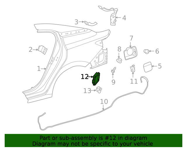 76804-5NA1B - Quarter Panel Vent 2020-2023 Nissan Sentra ...