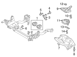 8R0-198-381-N - Motor Mount 2009-2012 Audi Q5 | Audi OEM Parts