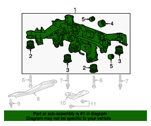 2017-2019 Cadillac ATS Rear Suspension Cradle 84137716 | GMPartsDirect.com