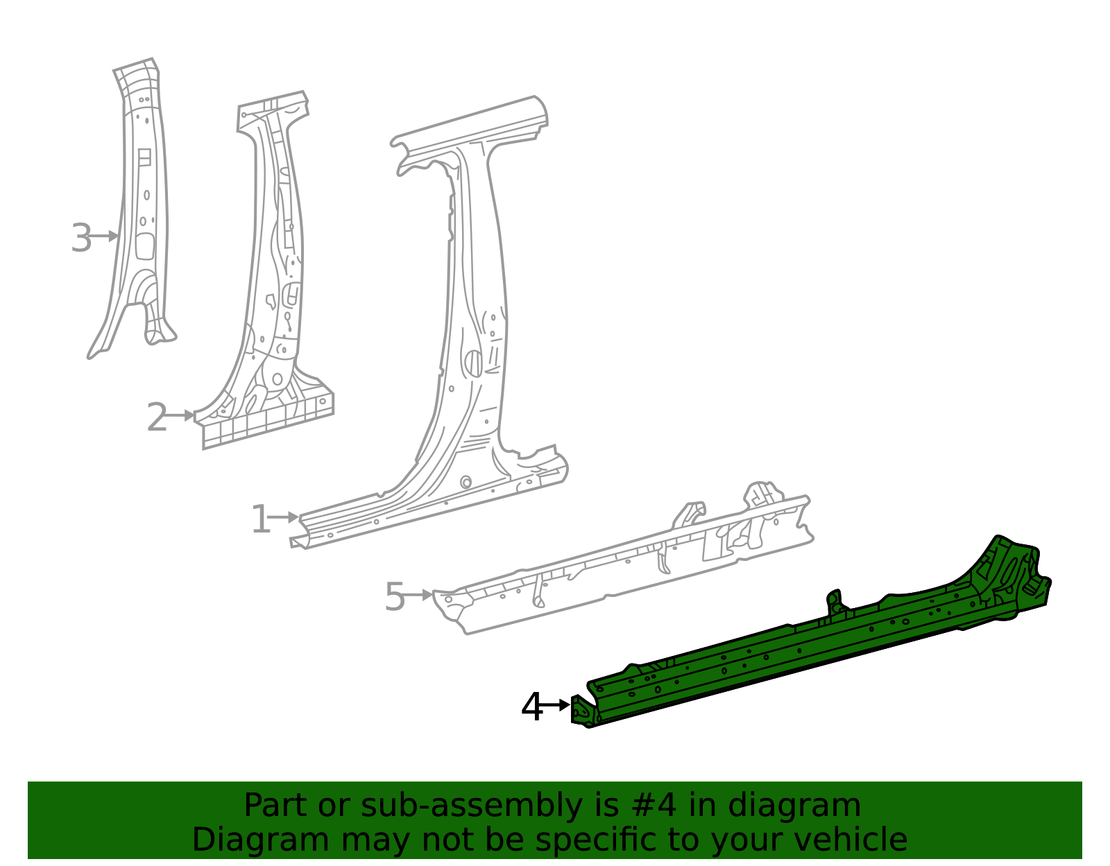 61404-12907 - 2019-2024 Toyota Corolla - Rocker Panel Reinforcement ...
