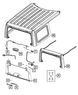 2018-2025 Jeep Wrangler Rear Wiper Blade 68362105AA | Mopar eStore
