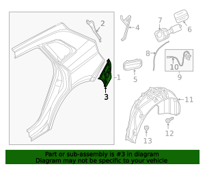 80A-809-649-A-STL - Quarter Panel Extension 2018-2024 Audi ...
