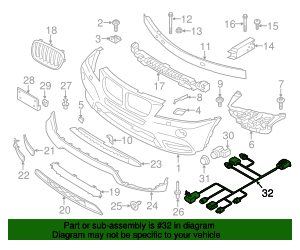 61129304728 - 2011-2014 BMW X3 Harness (61-12-9-304-728) | BMW of South ...