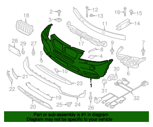 51117210451 - 2011-2014 BMW X3 Bumper Cover (51-11-7-210-451) | BMW of ...