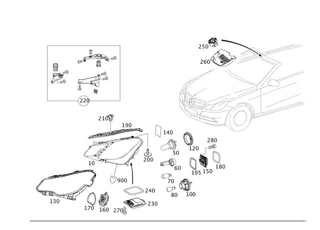 2012-2017 Mercedes-Benz Repair Kit, Holder 207-820-06-14 | MB OEM Parts