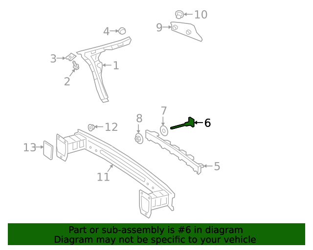 2019-2022 Mercedes-Benz Bumper Impact Absorber Bracket 177-885-95-02-64 ...