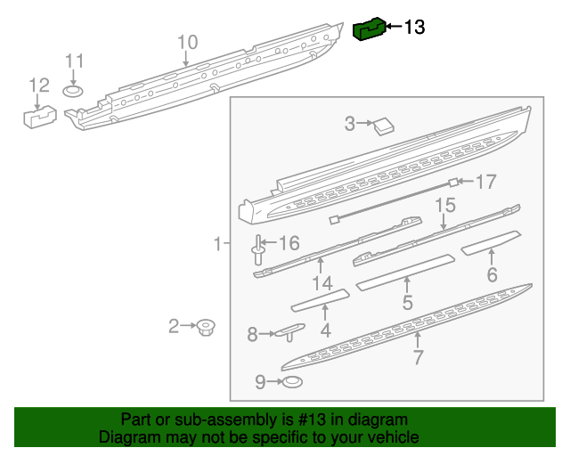 166-690-06-34 - Rear Insulator 2012-2019 Mercedes-Benz | Mercedes-Benz ...