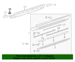 001-998-16-50 - Running Board Cap 2007-2019 Mercedes-Benz | Mercedes ...