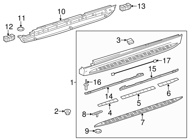 166-690-00-75 - Running Board 2013-2019 Mercedes-Benz | Mercedes-Benz ...