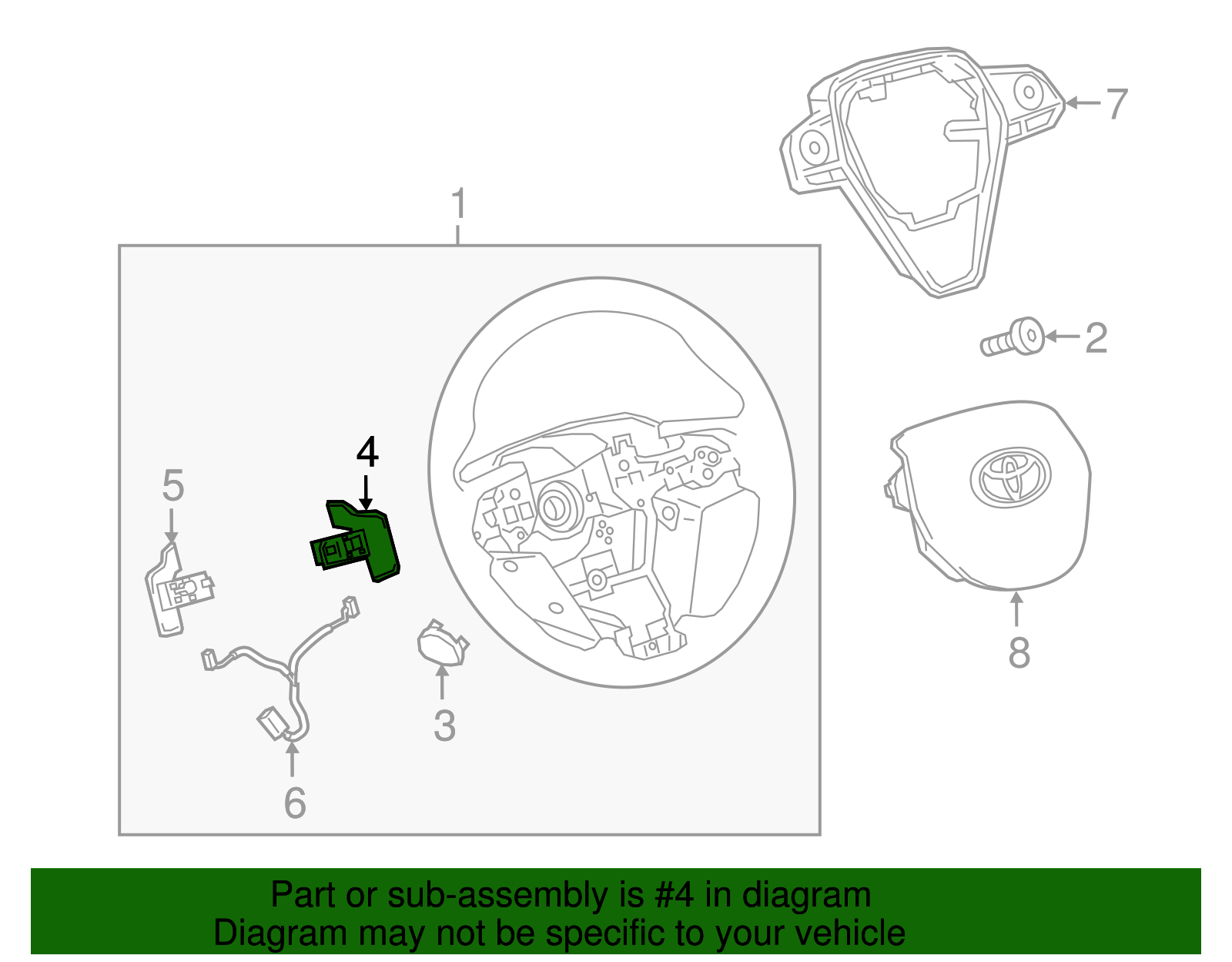 2018-2025 Toyota Paddle Switch 84610-33021 | Toyota San Diego Parts