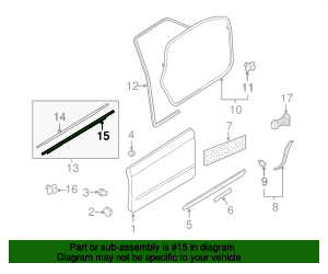 2002-2008 Audi Seal Strip 8E0-837-477-C | OEM Parts Online