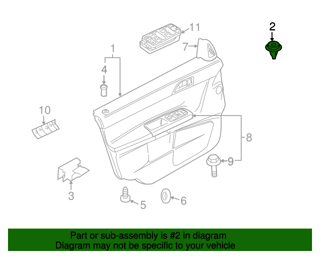 2004-2013 Volvo Door Trim Panel Clip 8679426 | OEM Parts Online