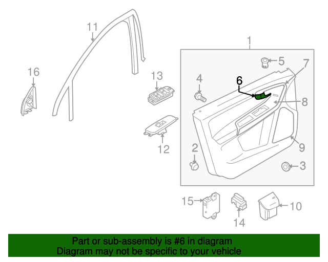 2014-2017 Volvo XC60 Handle, Inside 6815261 | TascaParts.com