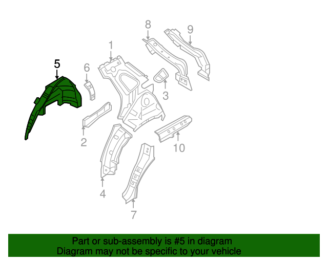 5228A226 - Inner Wheelhouse - 2011-2023 Mitsubishi Outlander Sport ...