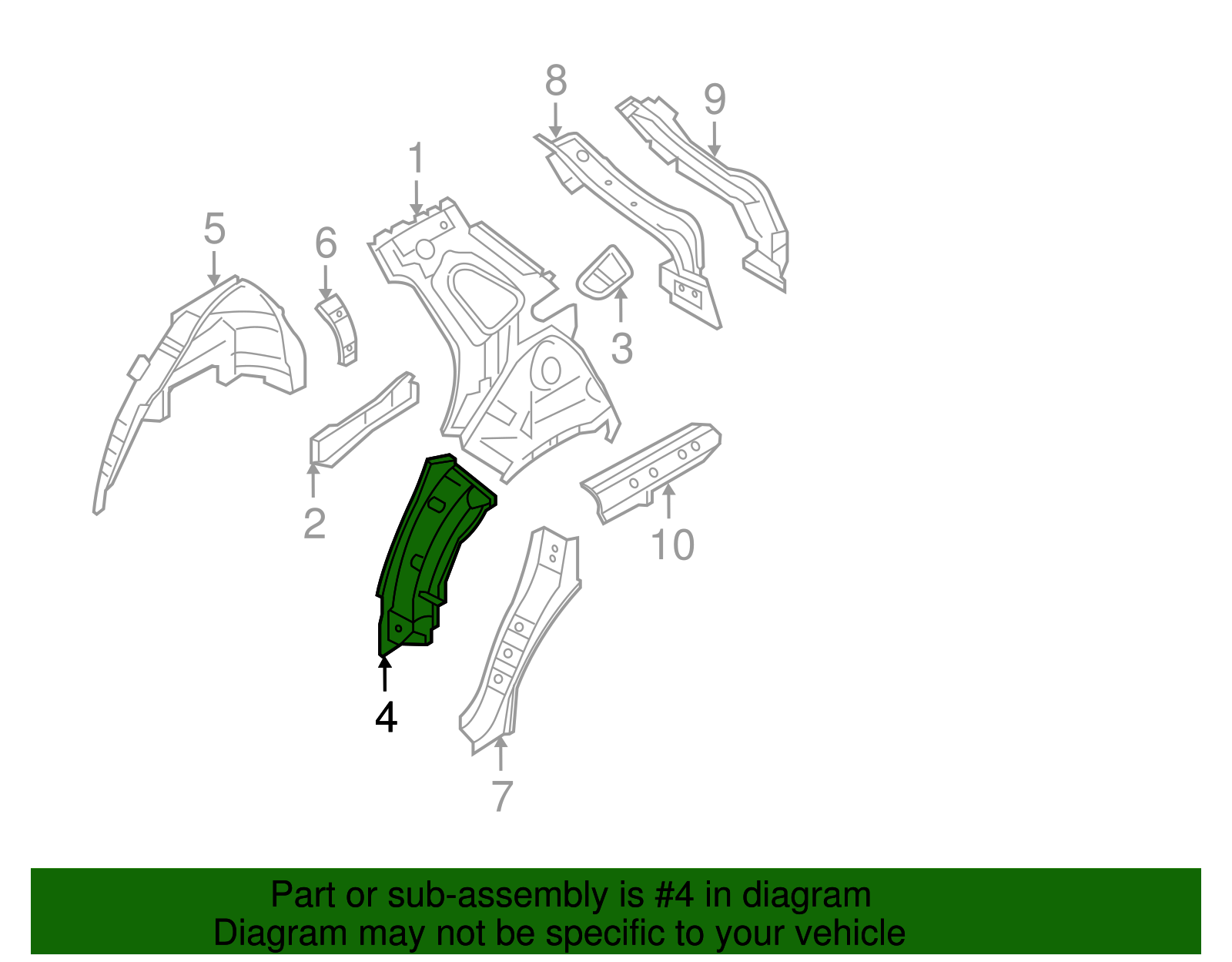 2020-2024 Mitsubishi Outlander Sport Lower Extension 5301J610 ...