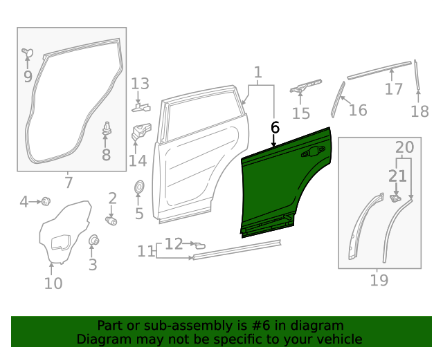 67114-0R090 - Outer Panel - 2019-2024 Toyota | OEM Genuine Toyota Parts