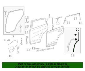 67887-0R010 - Door Seal 2019-2024 Toyota | AutoNation Parts
