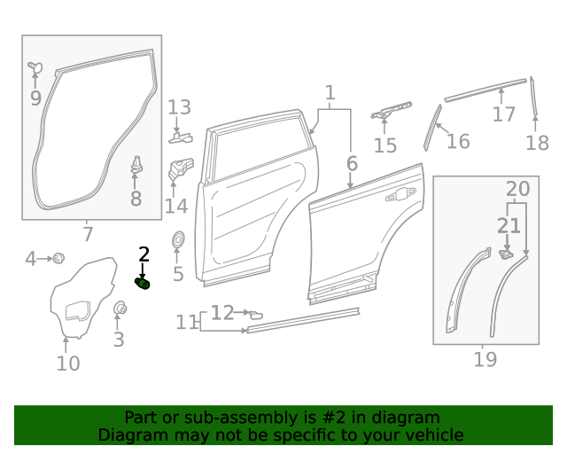90541-09137 - Door Shell Cushion 2007-2024 Toyota | Ourisman Toyota Parts