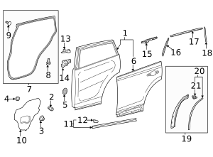 67887-0R010 - Door Seal 2019-2024 Toyota | AutoNation Parts