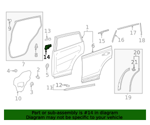 68196-0R010 - Front Seal - 2019-2023 Toyota | OEM Genuine Toyota Parts