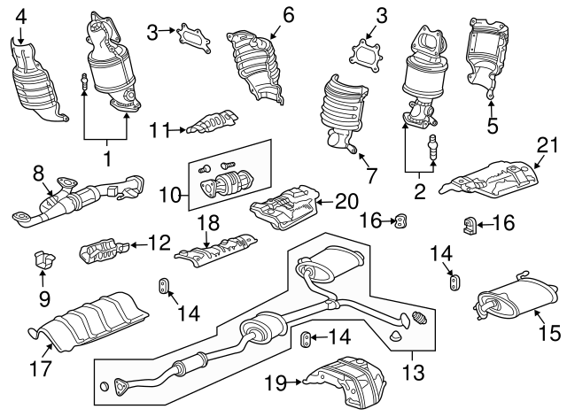 2003-2004 Acura Converter 18160-RCA-A00 | OEMAcuraPart