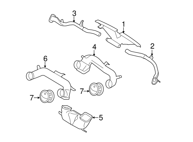 BC3Z-19B680-A - Lower Duct 2011-2016 Ford | Ford Parts Direct