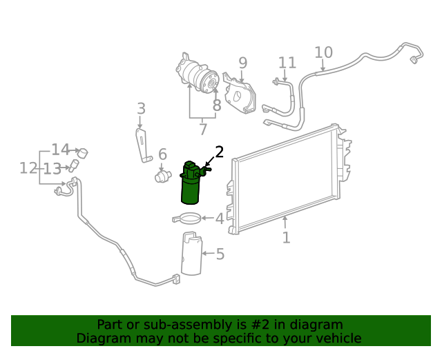 2003-2024 GM Air Conditioning Accumulator 84451983 GM | GMPartsDirect.com