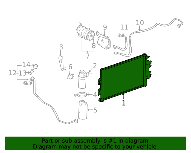 2003-2024 GM Air Conditioning Condenser 23469929 GM | GMPartsDirect.com
